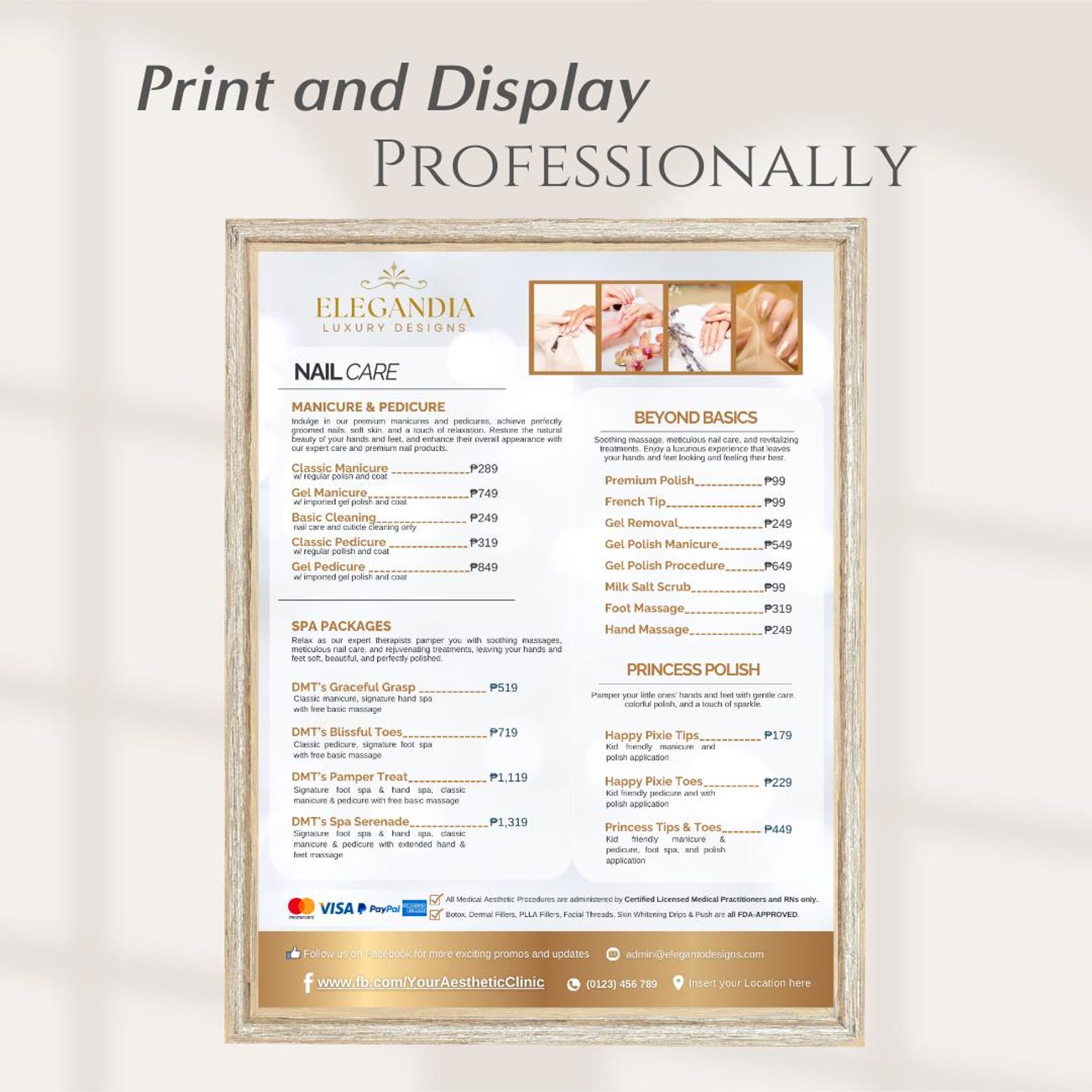 Med Spa Price List Template: DIY Services Menu (canva Editable) - Etsy