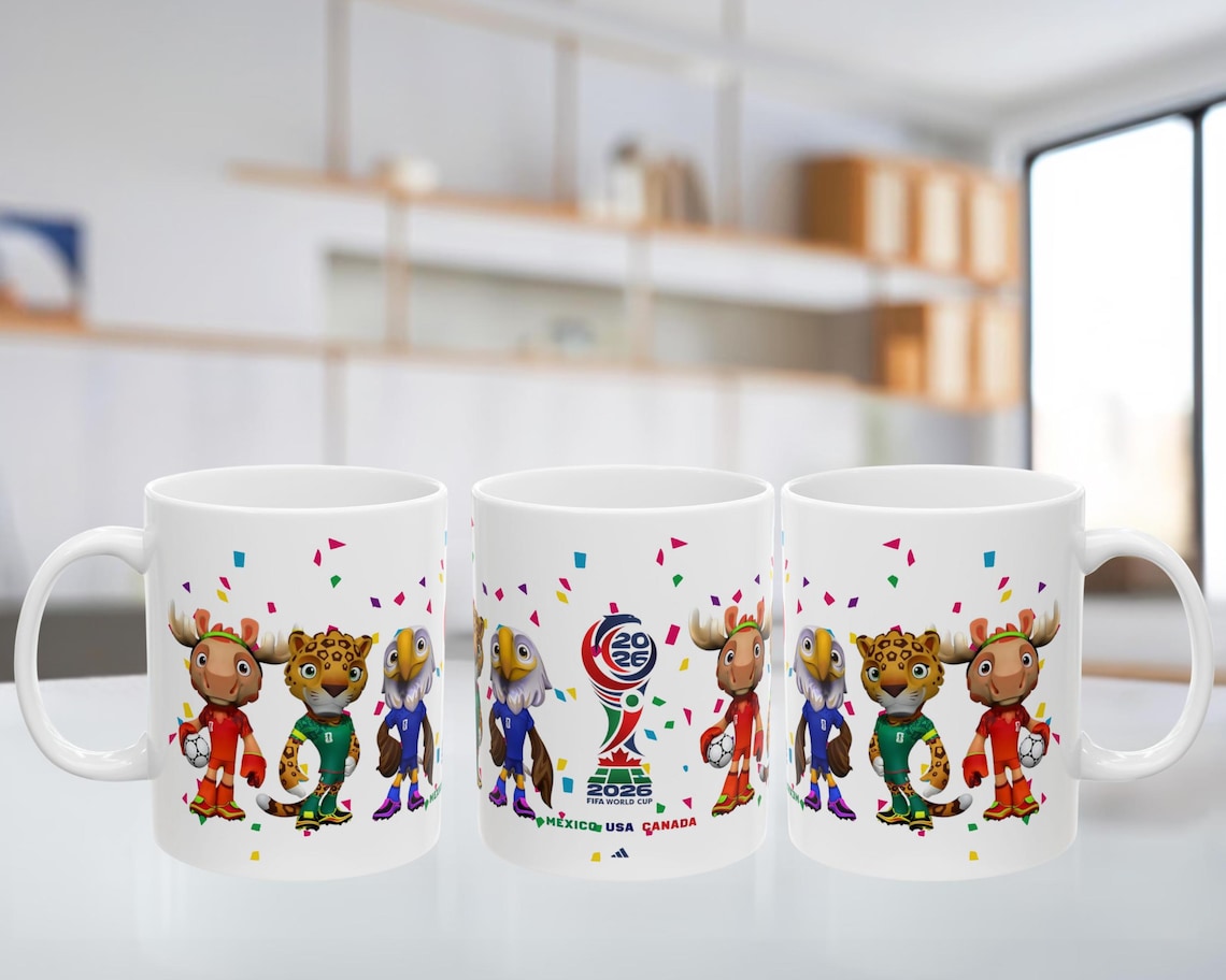 FIFA World Cup 2026 Mascot Mug, Mexico, Canada, USA (11oz, 15oz) - Etsy