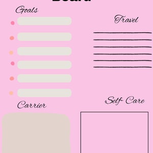 2025 Vision Board Template. Goal Setting & Inspirational Digital ...