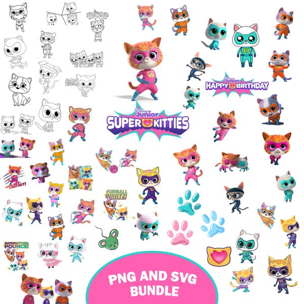 Super Kitties Svg - Etsy