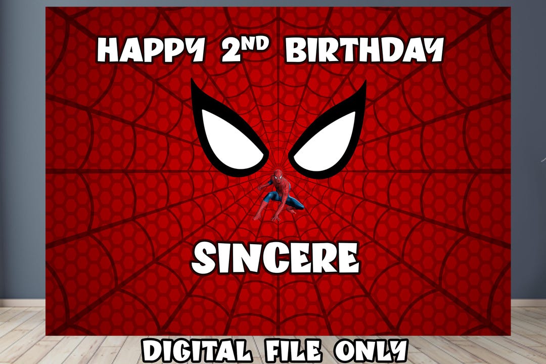 Spiderman Backdrop, Spiderman Banner, Spiderman Decoration, Custom ...