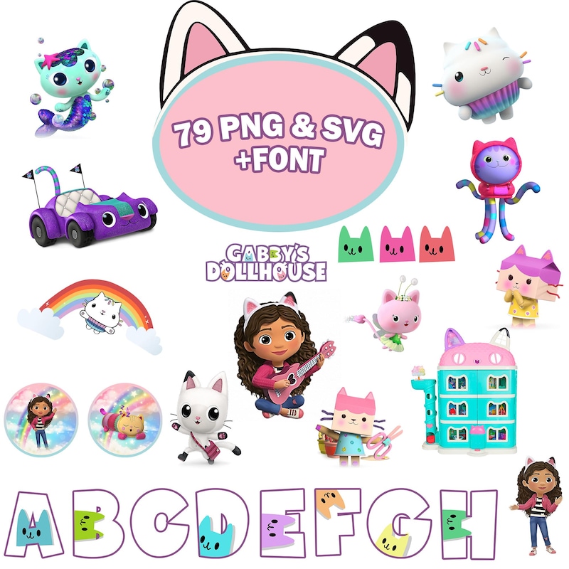 Gabbys Dollhouse Png Images - Etsy