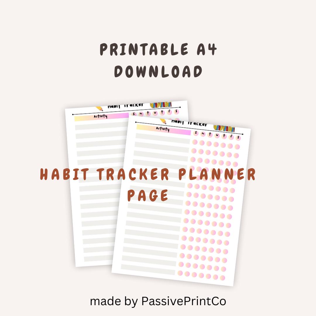 Digital PDF Habit Tracker for Goal Setting and Positive Routines - Etsy