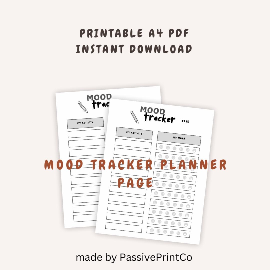 Printable Mood Tracker/download/pdf - Etsy