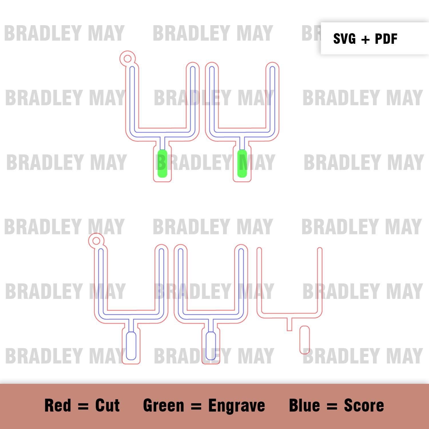 SVG Laser Cut File - Football Glowforge - Football Field Goal Post Gift ...