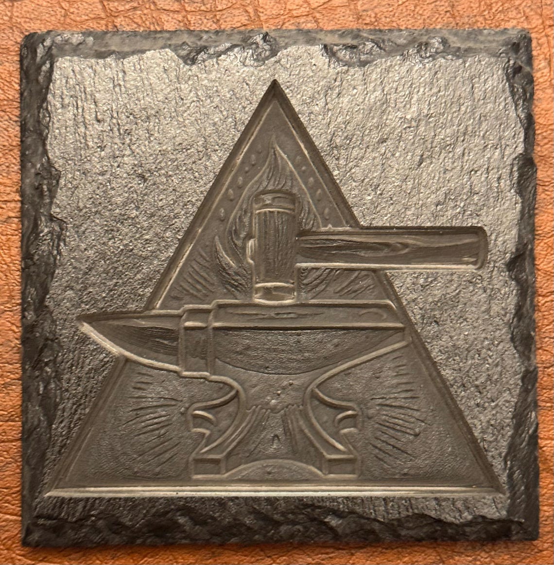 Hephaestus Slate Tile Embossed Wth Symbols of the Smith God - Etsy