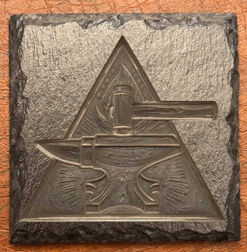 Hephaestus Slate Tile Embossed Wth Symbols of the Smith God - Etsy