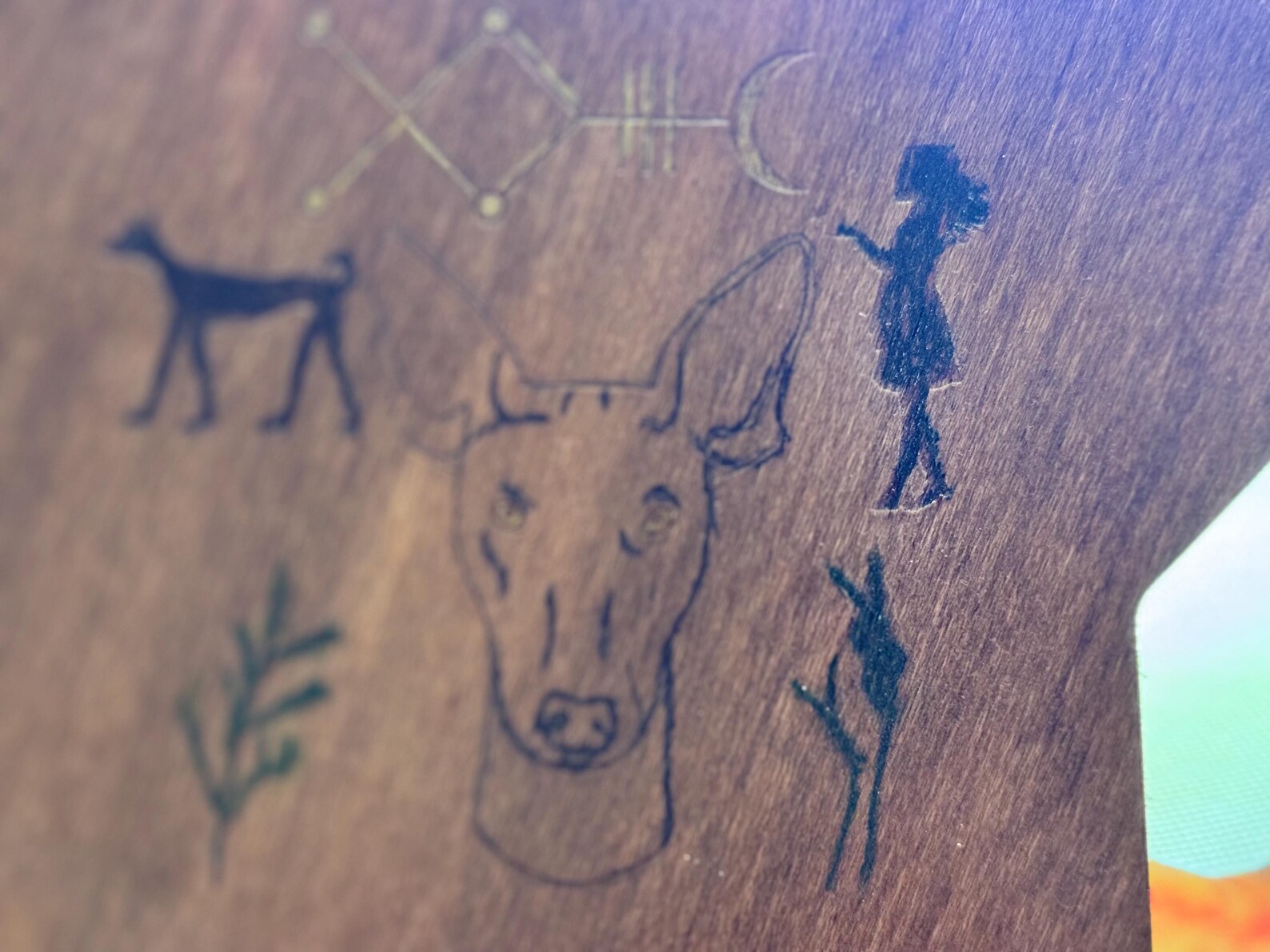 Fixed Star Sirius Wall Hanging Using Traditional Magical Symbols. on Wood With Laser Engraving ...