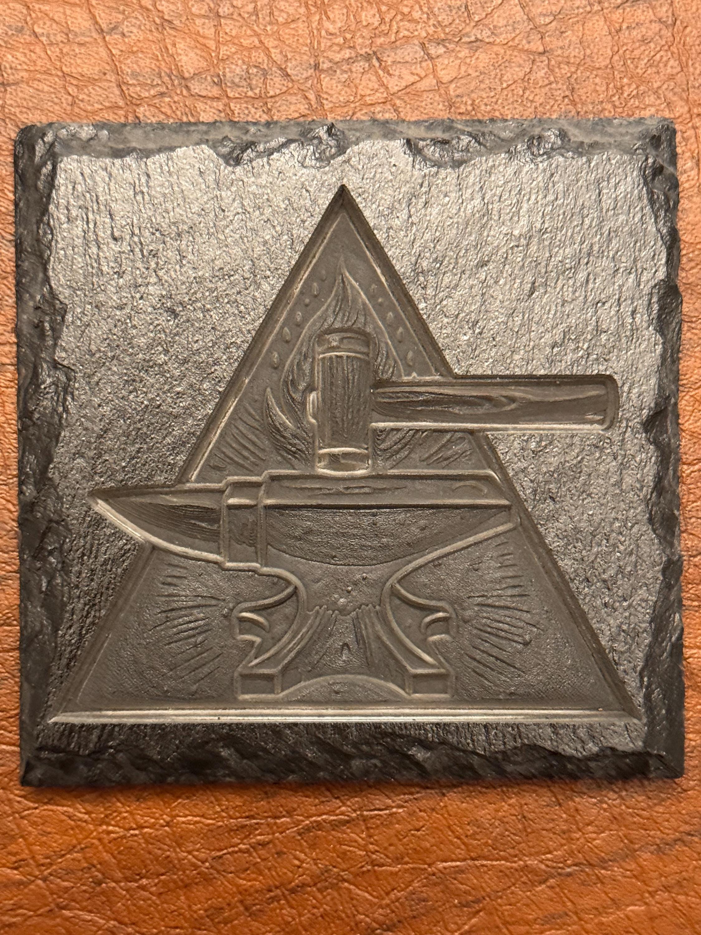 Hephaestus Slate Tile Embossed Wth Symbols of the Smith God - Etsy