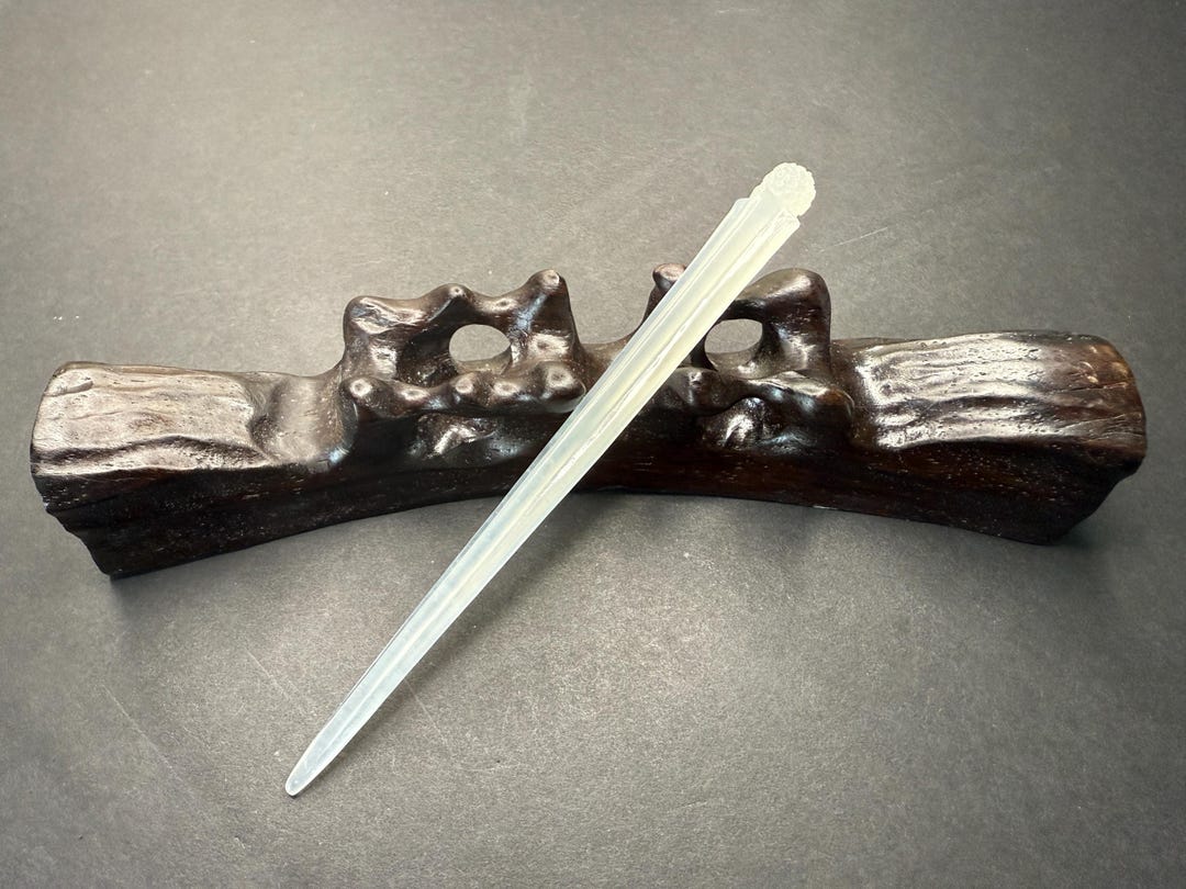 Handmade Natural Xiuyan Jade Tetrahedron Hairpin, Icy Geometric Hair ...