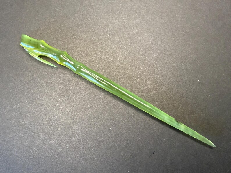 Handmade Xiuyan Jade Bamboo Hairpin, Lucky Oriental Hair Jewelry - Etsy