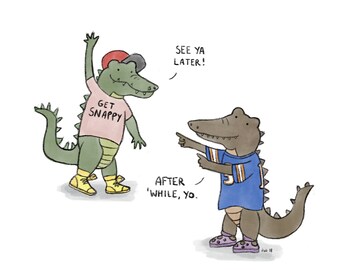 In a while crocodile | Etsy