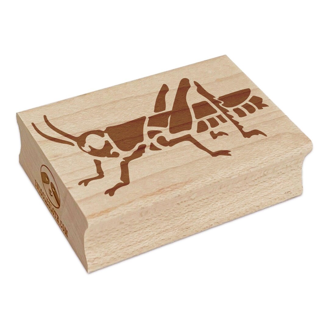 Grasshopper Locust Insect Bug Rectangle Rubber Stamp for Stamping ...