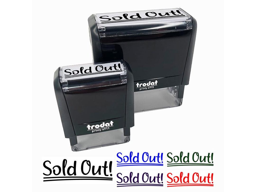 Sold Out Double Underline Self-inking Rubber Stamp Ink Stamper for ...
