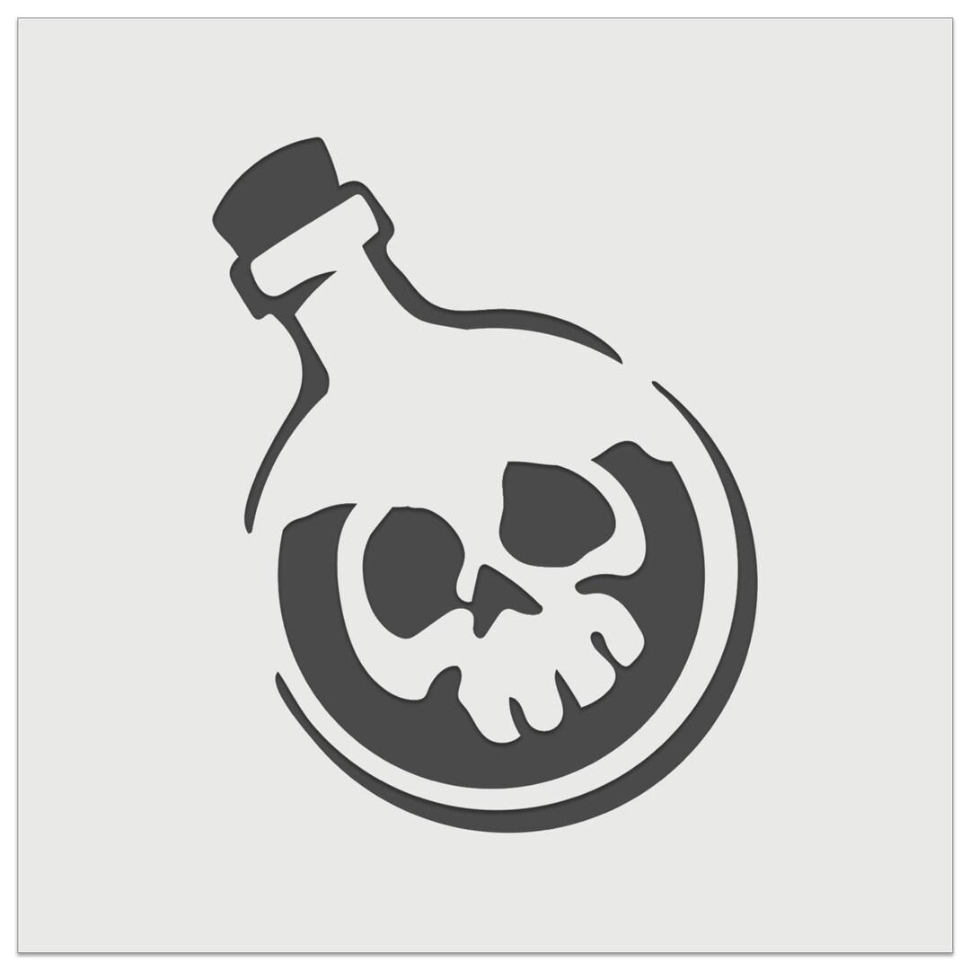 Skull Poison Potion Bottle Wall Cookie DIY Craft Reusable Stencil - Etsy