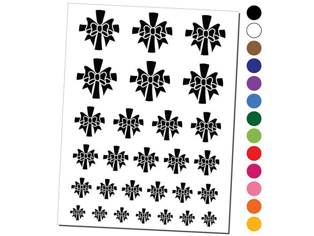Ribbon on Package Temporary Tattoo Water Resistant Fake Body Art Set ...