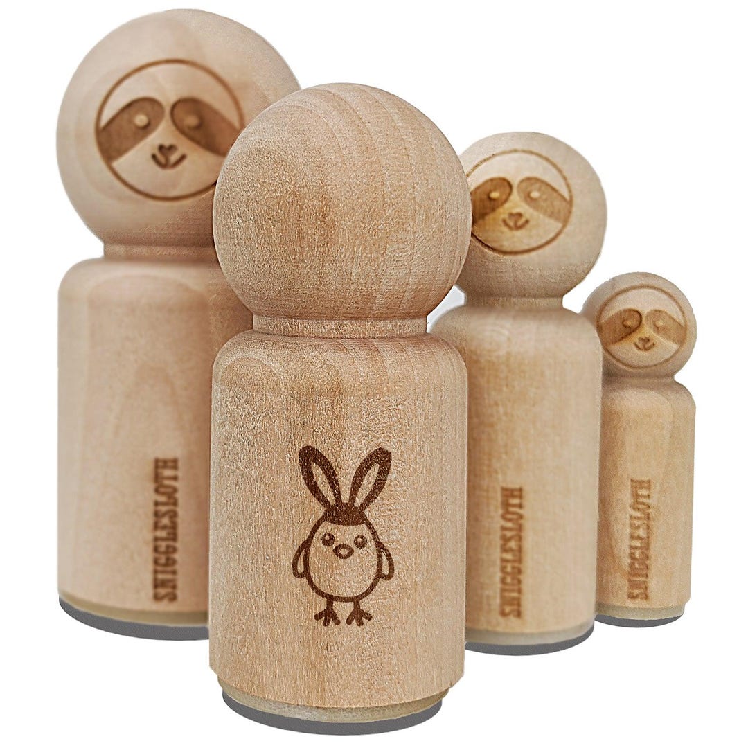 Easter Chick With Bunny Ears Rubber Stamp for Stamping Crafting ...