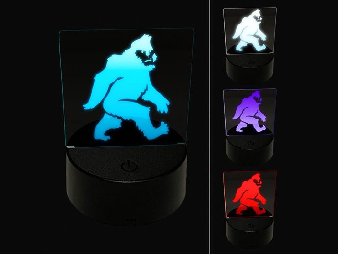 Bigfoot Sasquatch Mythical Creature Cryptid Walking 3D Illusion LED ...
