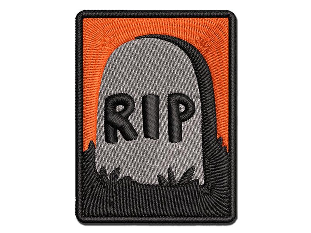 RIP Headstone Gravestone Tombstone Halloween Multi-color Embroidered ...