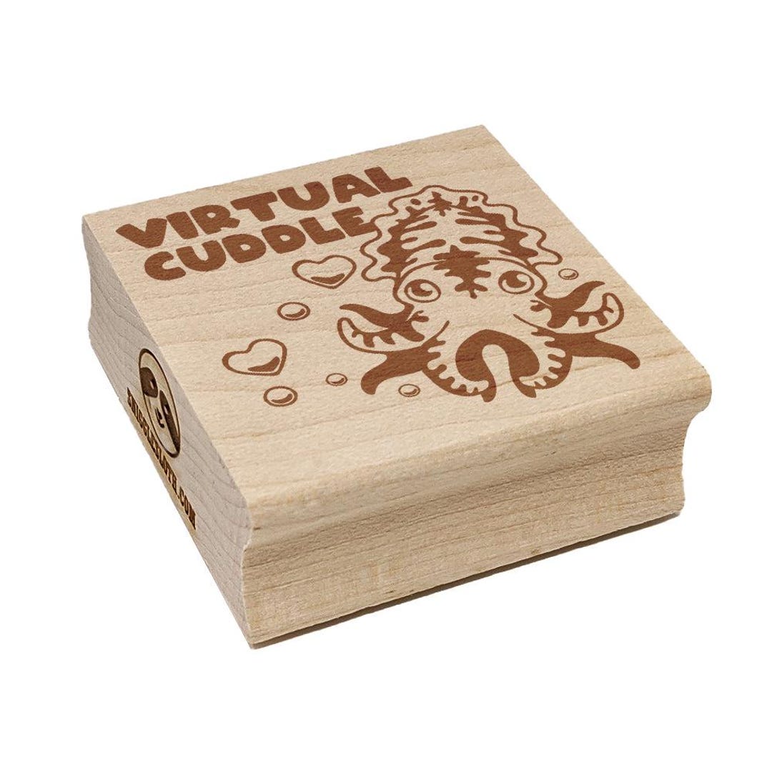 Virtual Cuddle Cuttlefish Square Rubber Stamp for Stamping Crafting - Etsy