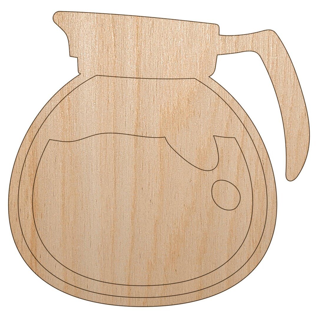 Coffee Pot Unfinished Wood Shape Piece Cutout for DIY Craft Projects - Etsy