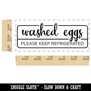 Washed Eggs Please Keep Refrigerated Label Carton Self-inking Rubber ...