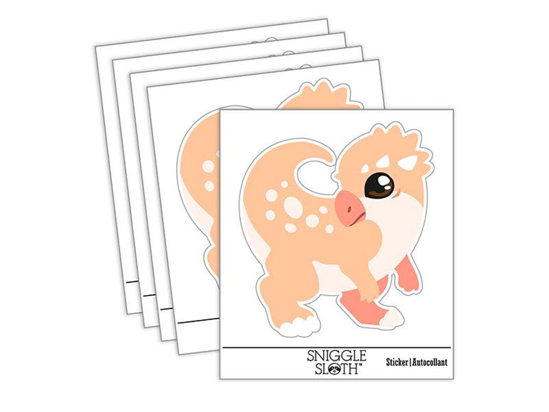 Chibi Pachycephalosaurus Dinosaur Waterproof Vinyl Phone Tablet Laptop ...