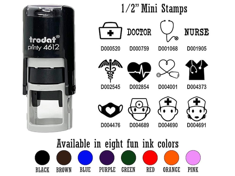 Medical Doctor Nurse Hospital 1/2" Self-inking Rubber Stamp Ink Stamper ...