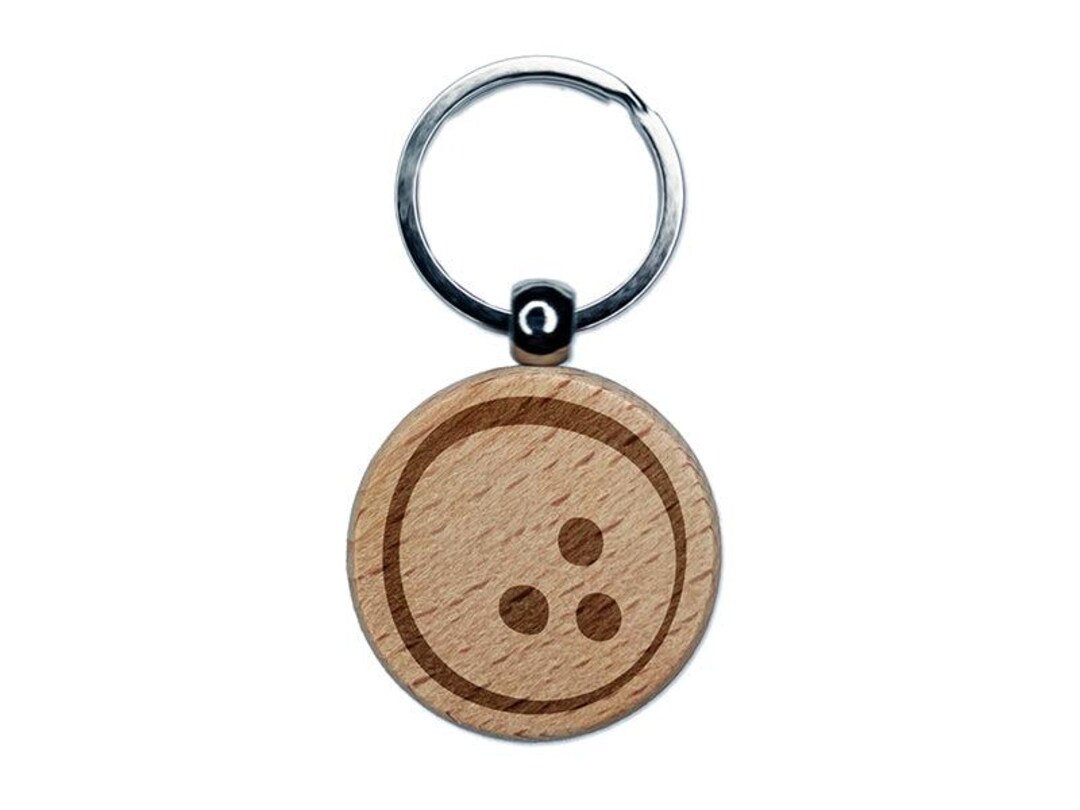 Coconut Doodle Engraved Wood Round Keychain Tag Charm - Etsy
