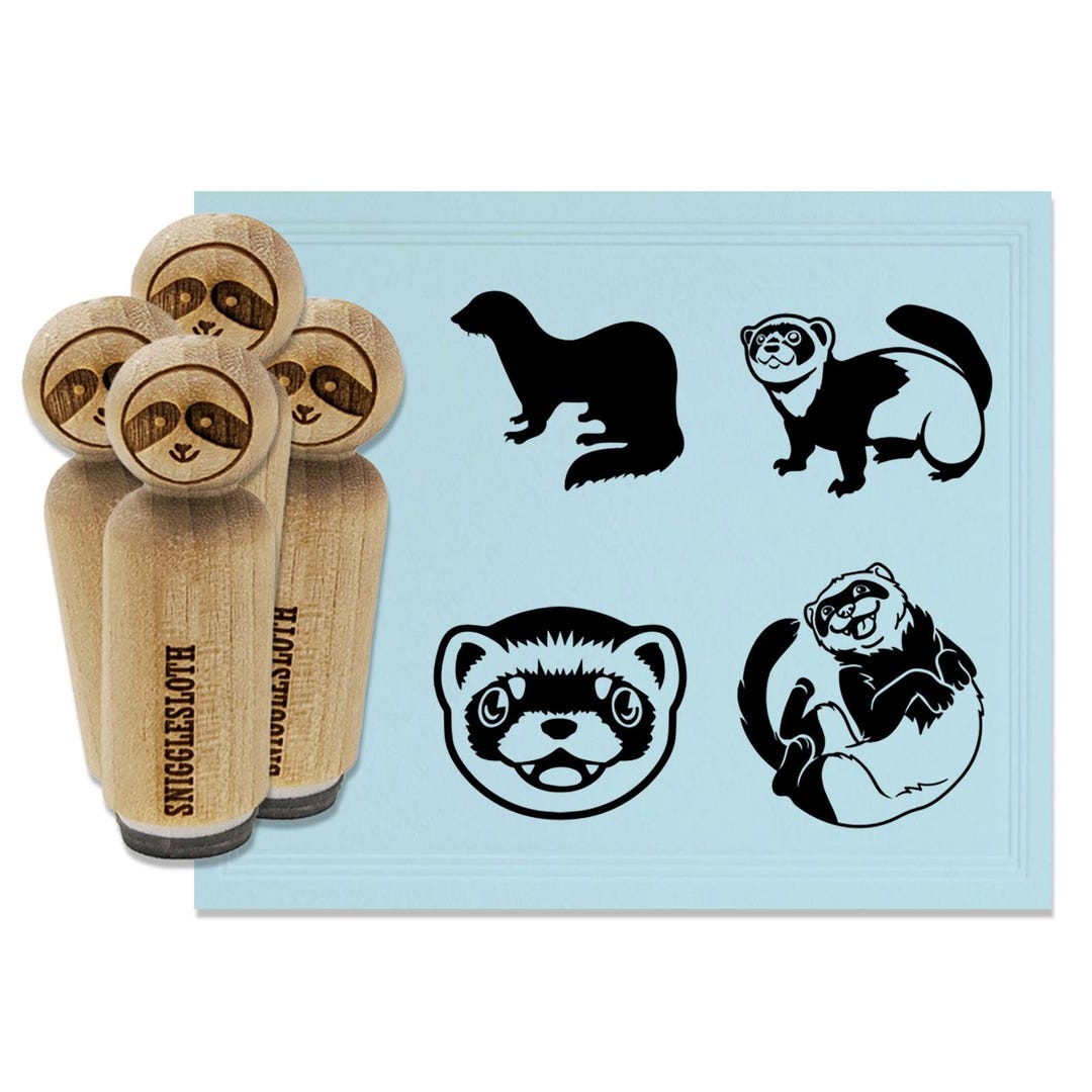 Ferrets Friendly Cute Silly Rubber Stamp Set for Stamping Crafting ...