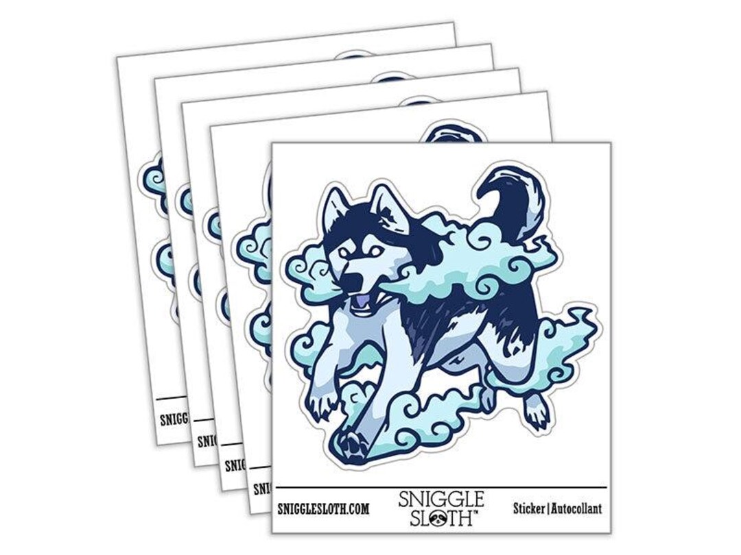 Ethereal Siberian Husky Dog Cloud Mist Waterproof Vinyl Phone Tablet ...