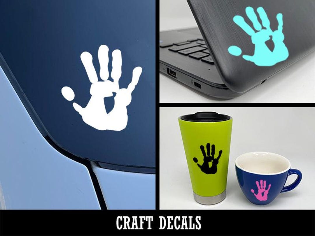 Hand Print Craft Vinyl Indoor Outdoor Decal Sticker for DIY Projects - Etsy