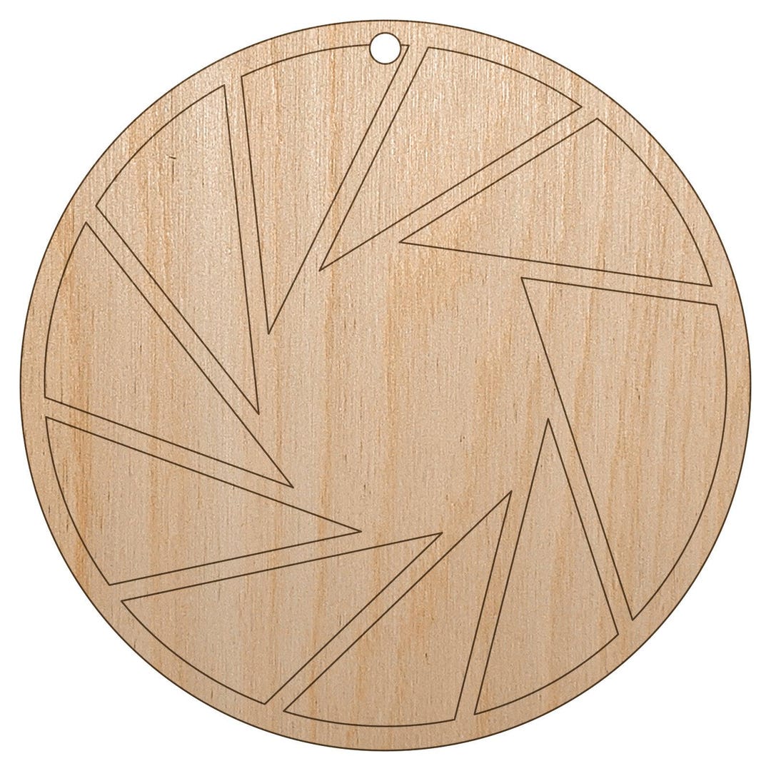 Camera Aperture Shutter Lens F-stop Unfinished Craft Wood Holiday ...