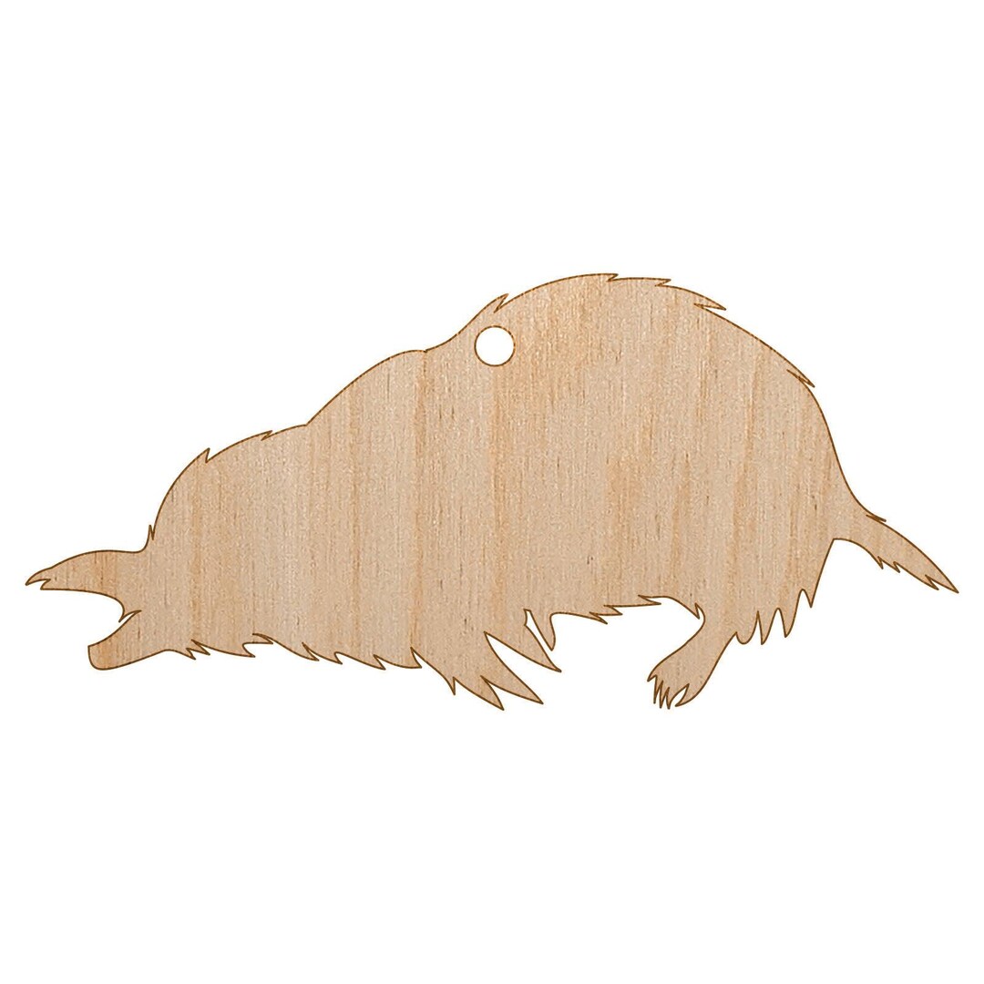 Mole Solid Unfinished Craft Wood Holiday Christmas Tree DIY Pre-drilled ...
