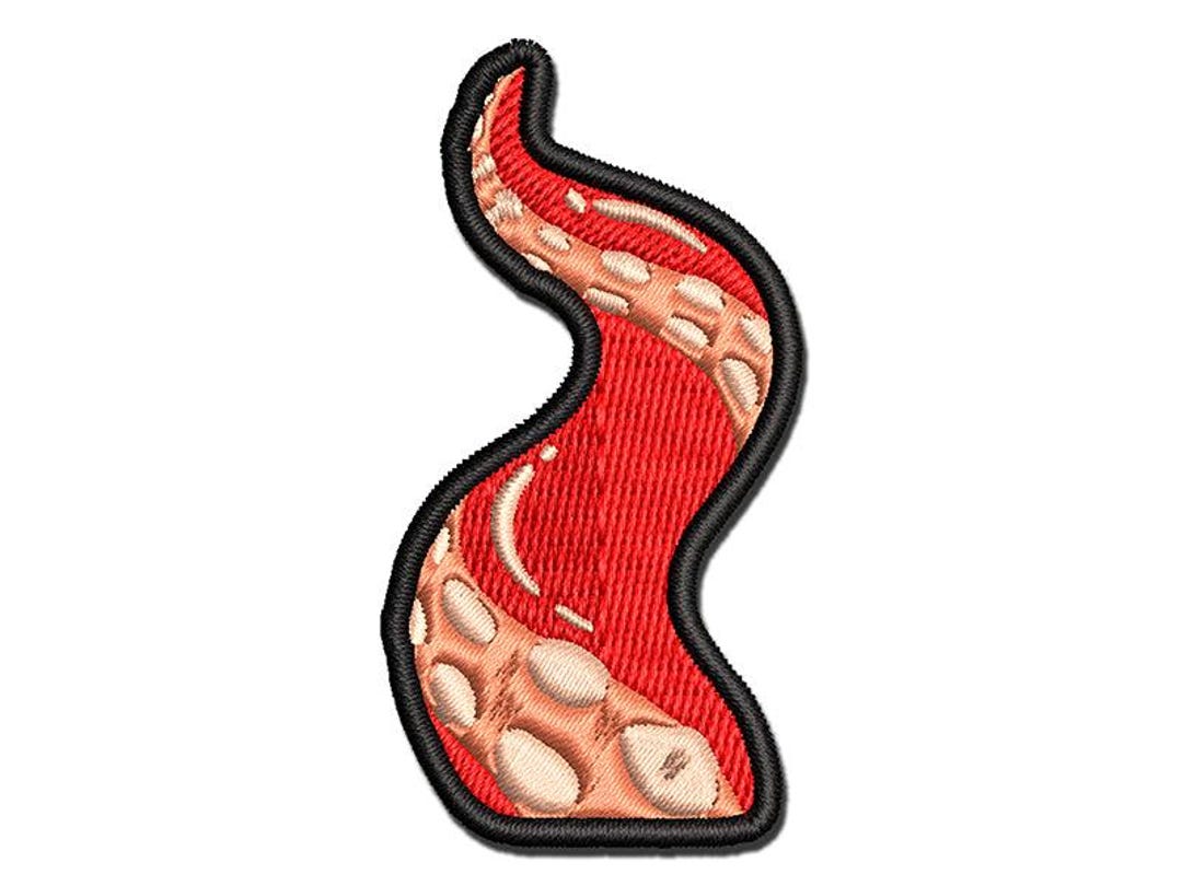 Pocket Tentacle Octopus Squid Kraken Multi-color Embroidered Iron-on or Hook & Loop Patch ...