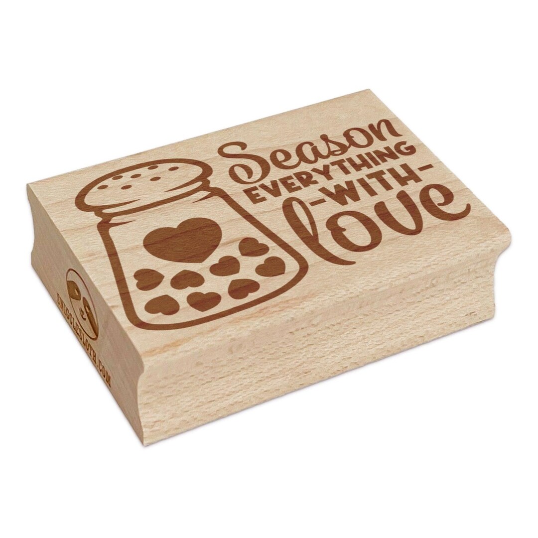 Season Everything With Love Salt Pepper Shaker Cooking Baking Rectangle ...