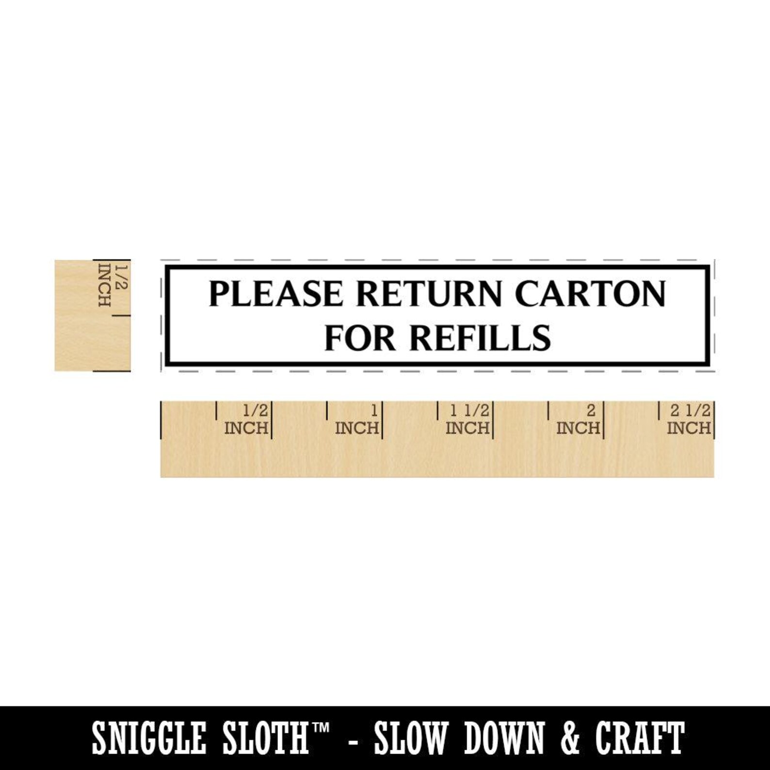 Please Return Carton for Refills Chicken Eggs Rectangle Rubber Stamp ...