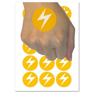 Lightning Bolt Thunderbolt Temporary Tattoo Water Resistant Fake Body ...