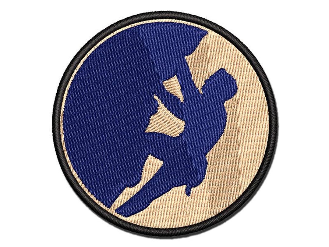 Mountain Climber Rock Climbing Hiking Multi-color Embroidered Iron-on ...