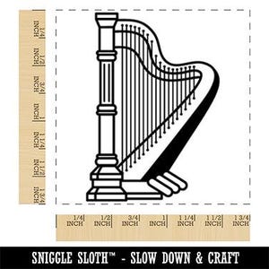Harp Musical Instrument Square Rubber Stamp for Stamping Crafting - Etsy