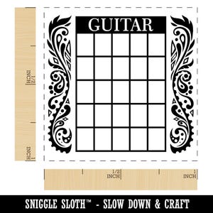 Guitar Chord Chart Self-inking Rubber Stamp Ink Stamper - Etsy
