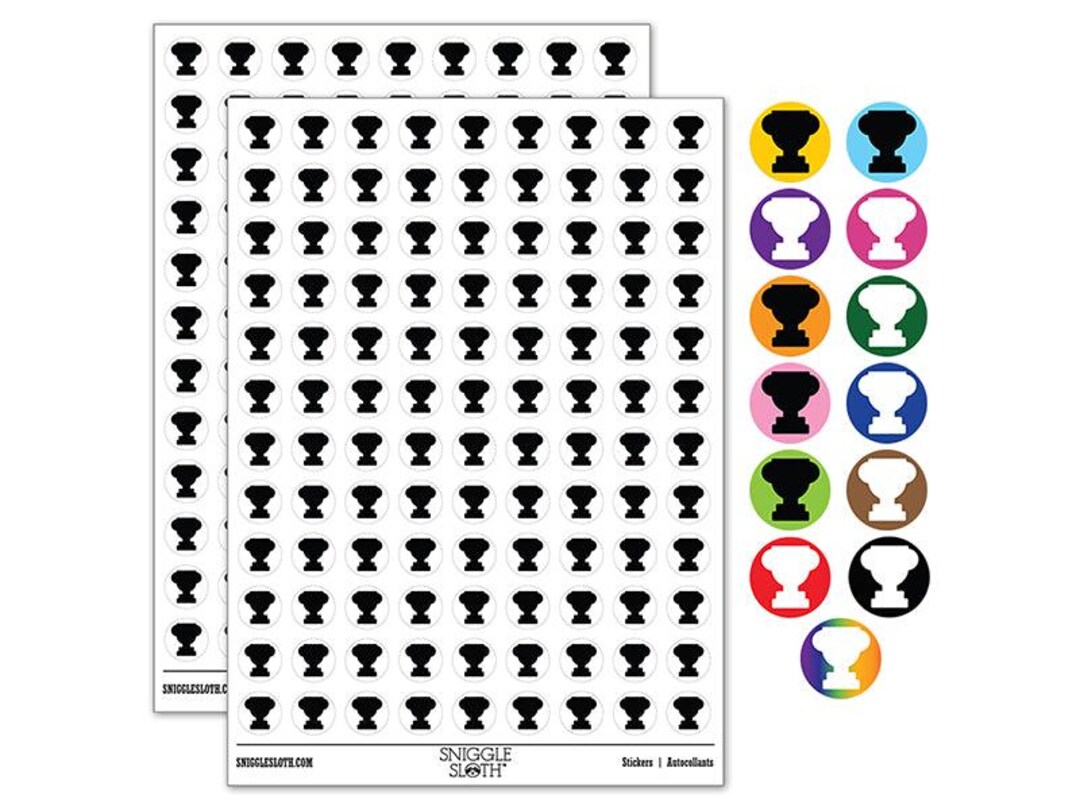 Trophy Award Solid 200+ 0.50 Inch Round Stickers - Etsy