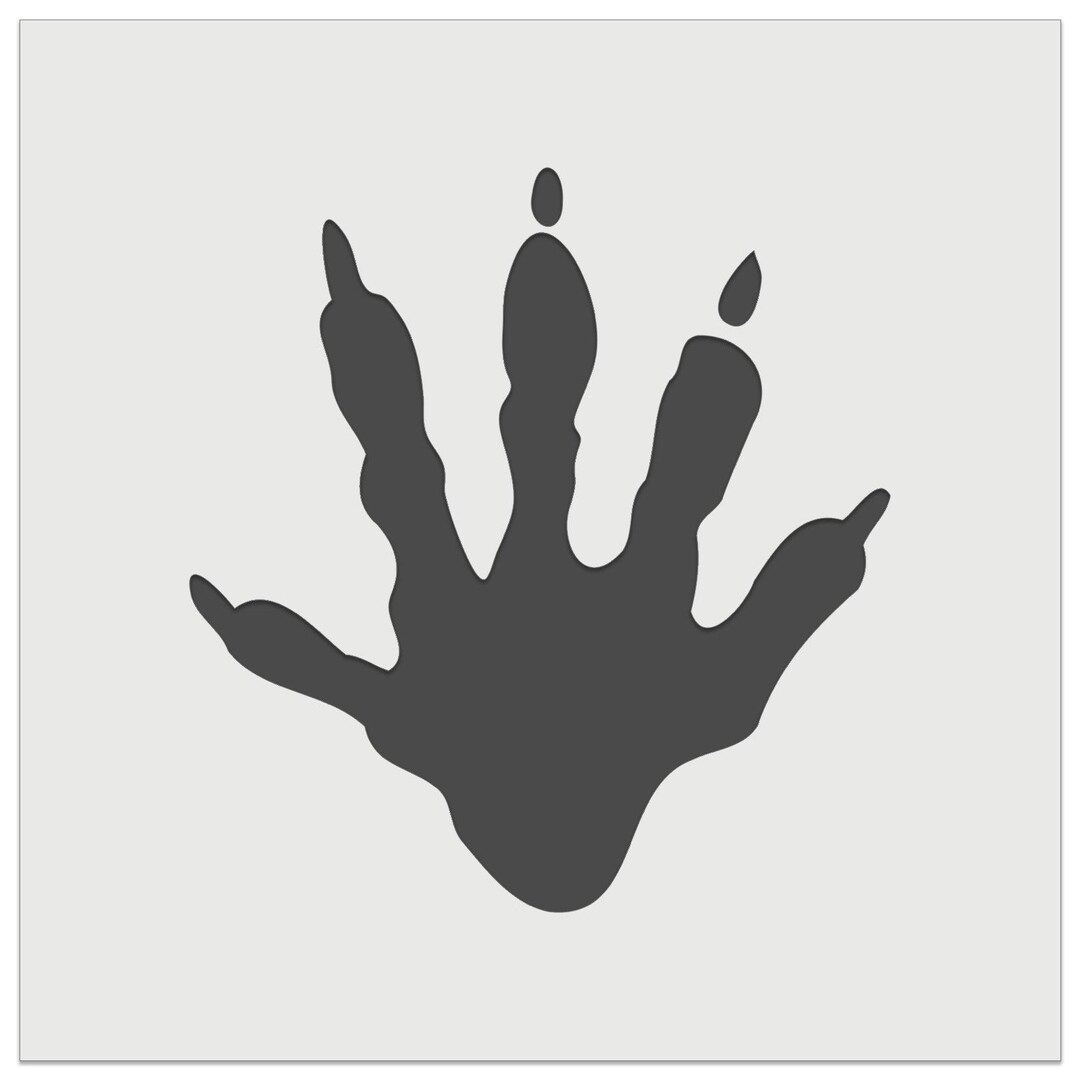 Raccoon Trash Panda Hand Print Wall Cookie DIY Craft Reusable Stencil ...