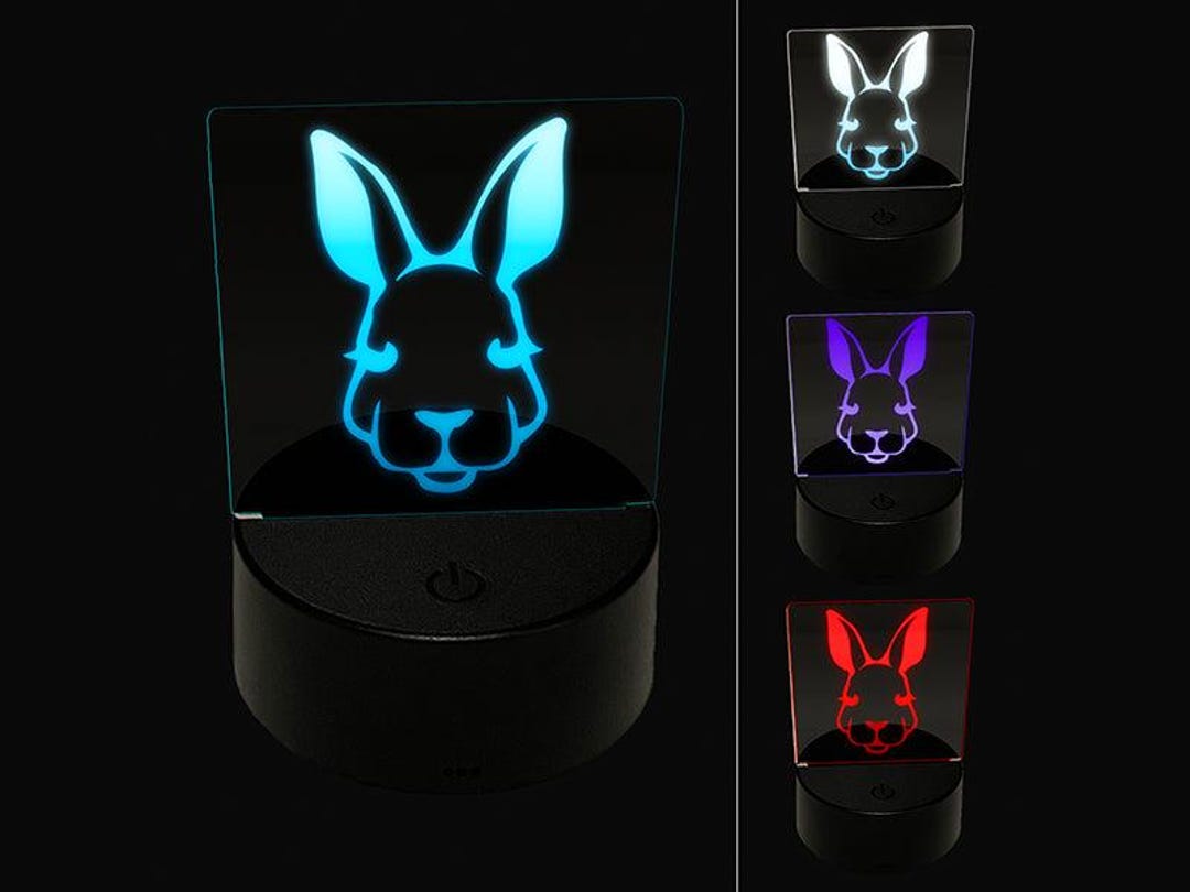 Red Kangaroo Head Australian Marsupial 3D Illusion LED Night Light Sign ...