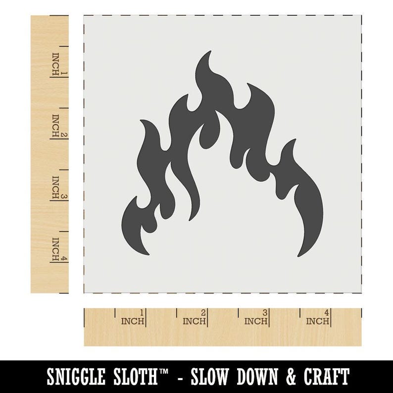 Fire Flame Burning Wall Cookie DIY Craft Reusable Stencil - Etsy