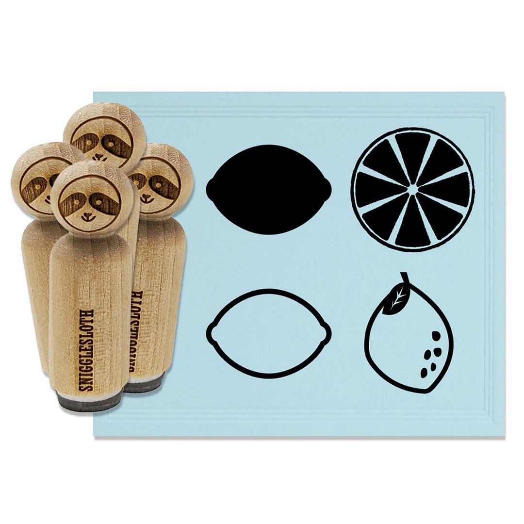Lemon Citrus Fruit Slices Rubber Stamp Set for Stamping Crafting ...