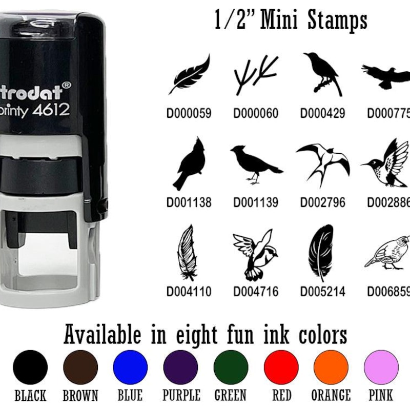 Rubber Ink Stamp Feather - Etsy