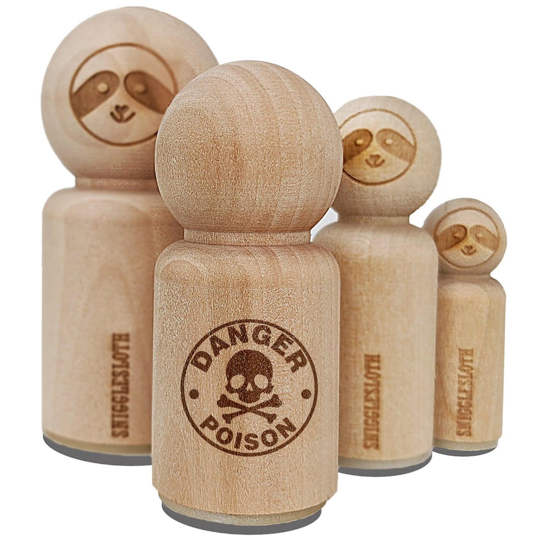 Danger Poison Skull and Cross Bones Rubber Stamp for Stamping Crafting ...