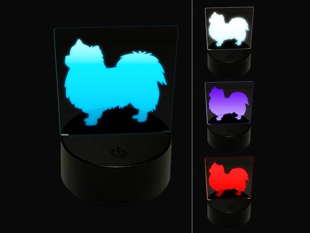 Long Coat Chihuahua Dog Solid 3D Illusion LED Night Light Sign ...