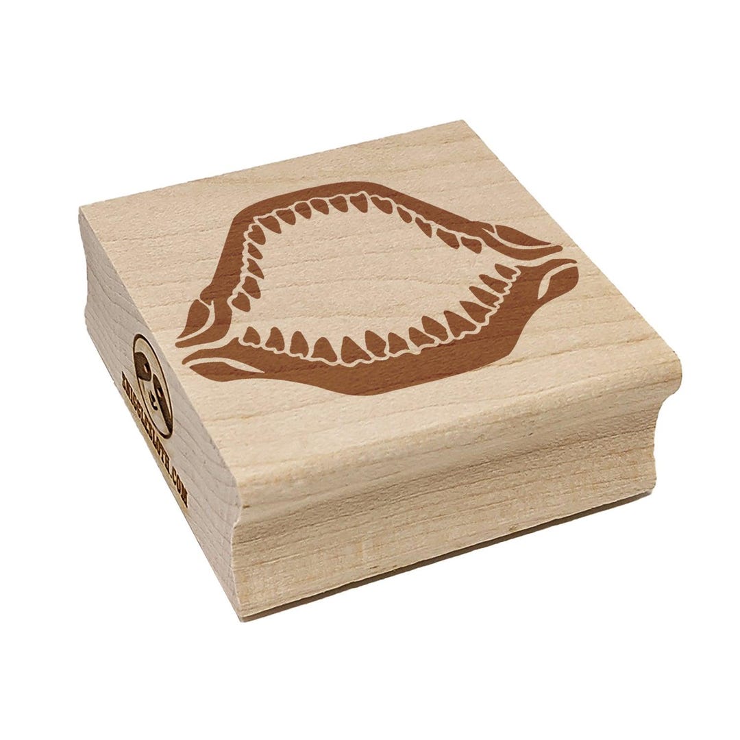 Shark Jaw Teeth and Bone Square Rubber Stamp for Stamping Crafting - Etsy